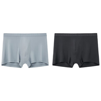 【SchiesserE5/11627T】Schiesser舒雅男士内裤男60S冰丝3A抗菌平角内裤E5/19257T灰色+银灰（抑菌升级款 ...