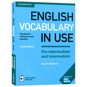 剑桥进口English Vocabulary in Use 剑桥英语词汇书学习工具书 初中高级4本 剑桥 中级上册 词汇书