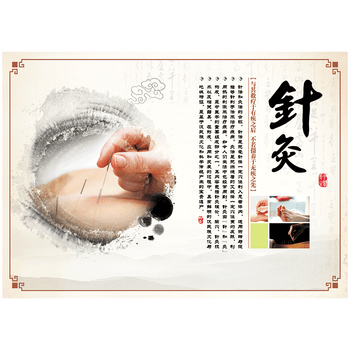 中医文化宣传画挂图海报针灸推拿足疗展板宣传栏横版墙贴画覆膜防水贴纸WSA75 WSA75-02 针灸宣传画 70*50厘米 覆膜防水PP贴纸