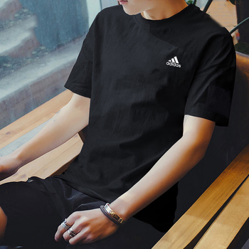 阿迪达斯 （adidas）短袖男装 2023夏季新款运动服训练健身舒适透气半袖五分袖T恤男 IC9282/黑色/主图款 2XL【图片 价格 ...