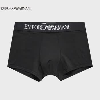 【阿玛尼内裤】阿玛尼EMPORIO ARMANI奢侈品EAU男士LOGO平角内裤 111389-CC729 黑色 M【行情 报价 价格 评测】-京东