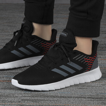 阿迪达斯 （adidas）【断码】男鞋 ASWEERUN运动鞋男子休闲舒适网面耐磨跑步鞋 EG3172 白灰红 43【图片 价格 品牌 报价】-京东