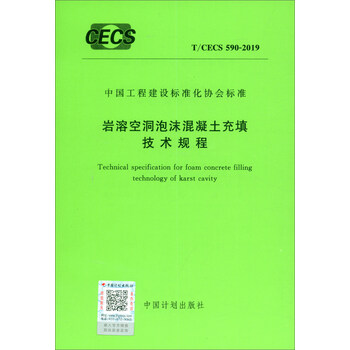 中国工程建设标准化协会标准（T/CECS 590-2019）：岩溶空洞泡沫混凝土充填技术规程