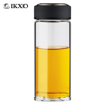 艾柯索（IKXO） 单层玻璃杯经典皮纹系列商务办公杯高硼硅泡茶杯带滤网水杯560ML 大容量家用水杯 经典款-560ml【图片 价格 品牌 报价】-京东