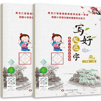 写好规范字菱形十字格二年级（上下册）送视频书写教程 人教版课本同步生字描红本 小学生二年级字帖 笔顺笔画描红练习册