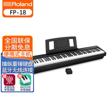 罗兰（Roland）FP18电钢琴 便携式88键重锤 成人儿童初学者入门数码电子钢琴 FP18黑色主机+单踏板【图片 价格 品牌 报价】-京东