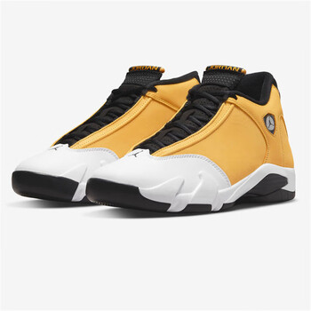 耐克（NIKE）新款男鞋 Air Jordan 14 AJ14 休闲实战运动篮球鞋 487471-701 黑白黄 40【图片 价格 品牌 报价】-京东