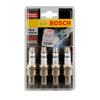 【博世WGR8DQI】博世（BOSCH）WGR8DQI 精装铂铱合金四极高性能火花塞 4支装(赛欧/乐驰/高尔夫/花冠/桑塔纳/捷达/奥拓 ...