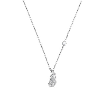 【施华洛世奇项链】施华洛世奇 SWAROVSKI含蓄羽毛 项链 银色5512365情人节礼物送女友银色 5512365【行情 报价 价格 评测】-京东