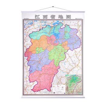 【高清大气】2021新 江西省地图挂图 1米*1.4米 政区交通地形