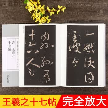 王羲之十七帖 全文放大版 晋 历代碑帖经典单字放大本 附简体旁注 草书书法毛笔字帖 安徽美术出版社