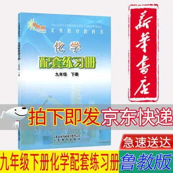 【新华书店正版】鲁教版六三制九年级下册化学配套练习册山东教育出版社63学制化学配套练习册九9下化学