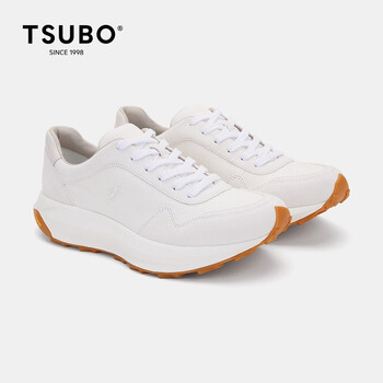 TSUBO尺不 【新品】男女同款 牛皮透气舒适时尚防滑黑色休闲鞋 白色 37【图片 价格 品牌 报价】-京东