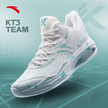 安踏（ANTA）KT3 team｜篮球鞋男秋冬汤普森防滑减震男士户外实战比赛运动鞋子 【升级皮面】白/浅雾灰/泳池蓝-1 42(内长26cm)【图片 价格 品牌 报价】-京东