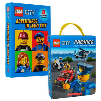 英文原版 Scholastic Lego City Phonics/Adventures In Lego City 乐高城市冒险故事书 20册盒装 儿童绘本 自然拼读 学乐出品