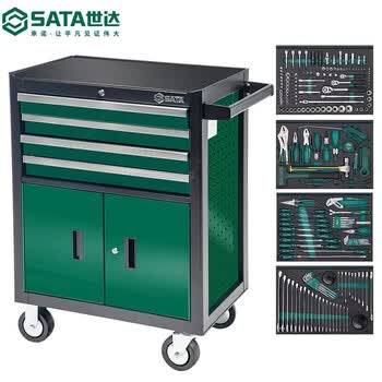 【世达09925】世达（SATA）09925 210件品牌机修工具车组套+4抽屉2门工具车 定制 09925【行情 报价 价格 评测】-京东