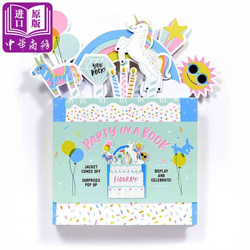 书中狂欢 英文原版 Party in a Book 精装 创意蛋糕活动书 立体书 6-12岁