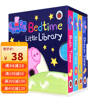 英文原版Peppa Pig Bedtime Little Library 小猪佩奇粉红猪小妹动画故事