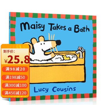 英文原版绘本 Maisy Takes a Bath 小鼠波波 廖彩杏少儿童书
