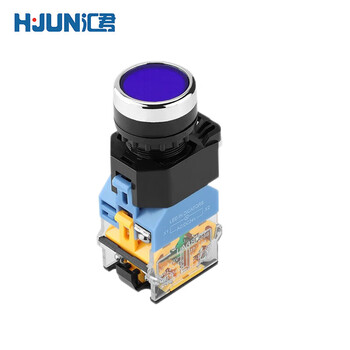 【汇君lz38-11f-b12v】汇君22mm电源复位启动带灯按钮开关发光LA38-11DNZS 塑料开关 蓝灯 复位12V【行情 报价 价格 ...