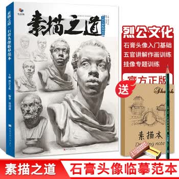 【】素描之道石膏头像临摹范本2022烈公文化沈清波基础入门石膏像课件五官结构塑造书