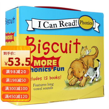 英文原版Biscuit more Phonics Fun 小饼干狗系列12册自然拼读 送音频