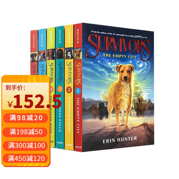 英文原版 Survivors The Empty City狗武士6册套装 儿童小说章节书
