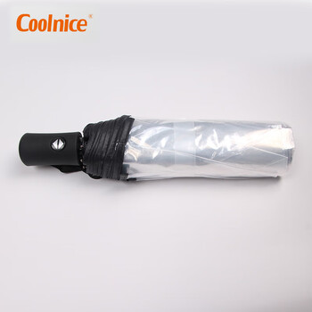 【coolnice111-4】coolnice全自动透明雨伞三折 黑柄黑边【行情 报价 价格 评测】-京东
