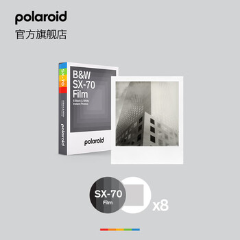 宝丽来（Polaroid）官方拍立得相纸SX-70黑白相纸8张胶片相机23年6月【图片 价格 品牌 报价】-京东