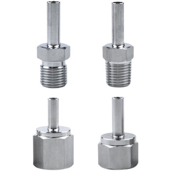 【典南jt1】典南 316L不锈钢内外丝转直管对焊接光杆自动焊6.35变径接头内丝NPT1/4定制 316L外丝ZG1/4-φ8光管 【行情 报价 价格 评测】-京东