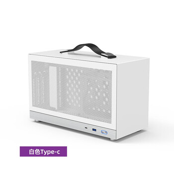 SHINY SNAKE闪鳞S400机箱便携式ITX小机箱手提TYPEC mini台式机电脑主机箱超迷你桌面V2版 闪鳞 S400 V2 白色 ...