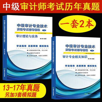 备考2022年中级审计师辅导精练历年真题与模拟试题及详解 审计专业相关知识+审计理论与实务 套装2册