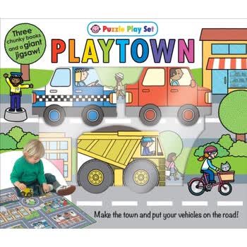 玩乐小镇：拼图套装 Puzzle Play Set: Playtown 拼图套装 美版 进口翻翻书