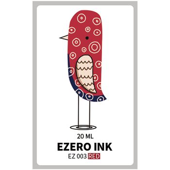 包邮 笨鸟先飞EZERO彩色墨水非碳素钢笔墨水可兑色自调 鸟水20ml 赤炼（红色-red）ez003