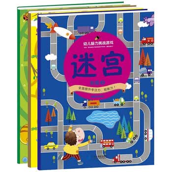 幼儿脑力挑战游戏书玩转大迷宫大冒险全3册 3-6周岁儿童专注力观察力记忆力训练思维逻辑