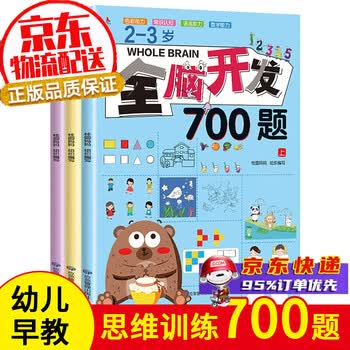 （套装共3册）2-3岁全脑开发700题9787502077792 2-3岁幼儿宝宝儿童益智早教思维全