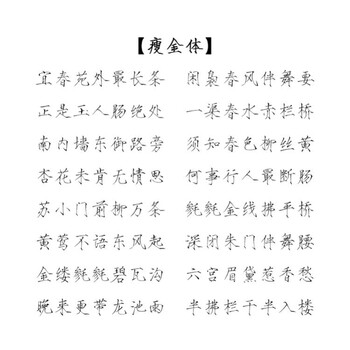2022年公务员申论范文考试字帖国考公考行书楷书临摹钢笔练字帖 瘦金体套餐二：具体见详情页