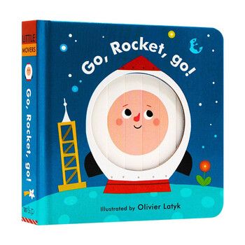 去 火箭 去 Little Faces Go Rocket Go 百变脸谱系列精装立体变景书 英文原版儿童读物 进口英语书籍