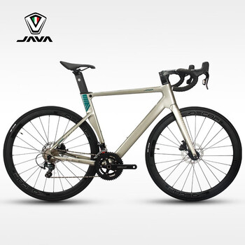 佳沃（JAVA） 22新款公路自行车鱼雷Siruro6代碟刹18变速一体把男女碳纤维赛车 鱼雷6-高配-油碟-钛-24速铝轮 L#177 ...