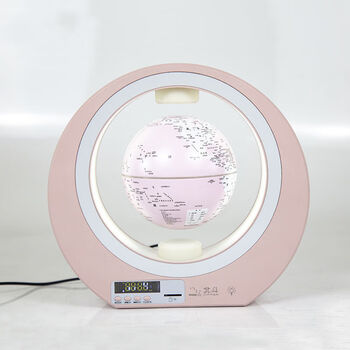 地球仪初高中学生通用磁悬浮倾角万向浮雕灯光卫星影像洋流 磁悬浮地球仪（4寸 马卡龙粉）