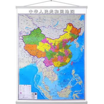 2022年竖版地图挂图 约0.9米*1.1米 中国地图