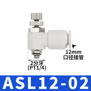 亚德客（AIRTAC）气管接头气缸节流阀 PSL4/6/8-M5/01/02可调节气动调速阀 ASL12-02【图片 价格 品牌 报价】-京东
