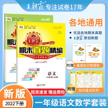 王朝霞西安专版期末试卷研究雁塔新题一年级下册语文数学人教版北师版二三四年级下册同步练习册五六年级单元检测同步测试新小学 一年级语文+数学（人教版）精编