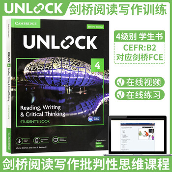 原版第二版 剑桥unlock教材 初级中学英语听力口语阅读写作综合批判思维课程 basic  unlock1 2 3 4 5 附在线学习账号 Reading Writing 4级（读写）