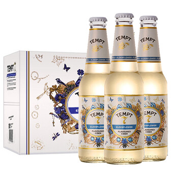 【TEMPT7号接骨木】诱惑7号接骨木味西打酒TEMPT果味啤酒丹麦原装进口酒330ml*24瓶整箱装【行情 报价 价格 评测】-京东