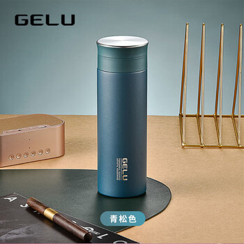 【格律GD-045-03B】格律(GELU)316不锈钢大容量磨砂便携防摔商务杯华图450 松青色 450ml【行情 报价 价格 评测】-京东