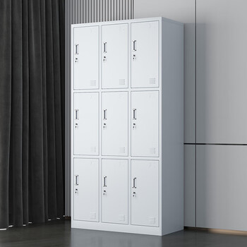 【ZY-GYGB-7】臻远ZY-GYGB-7铁皮更衣柜员工柜寄存包柜鞋柜9门更衣柜【行情 报价 价格 评测】-京东