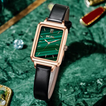 Folli Follie芙丽芙丽欧美表孔雀石小绿表女石英机芯方形玫瑰金方表 黑色【图片 价格 品牌 报价】-京东