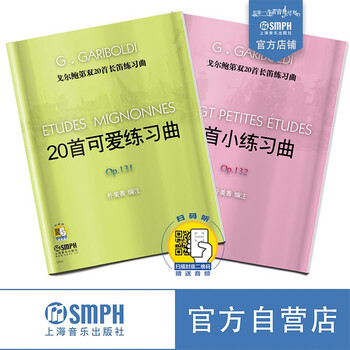 【二维码光盘随机】戈尔鲍第双20长笛练习曲 20可爱练习曲+20小练习曲 长笛曲集戈尔鲍迪专辑教材教