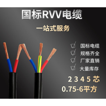 鹿凌青国标RVV2 3 4 5芯1 1.5 2.5 4 6平方阻燃纯铜软电线护套线电源线 国标2芯1平方【图片 价格 品牌 报价】-京东